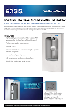 Oasis Coolers | Product Literature - Support